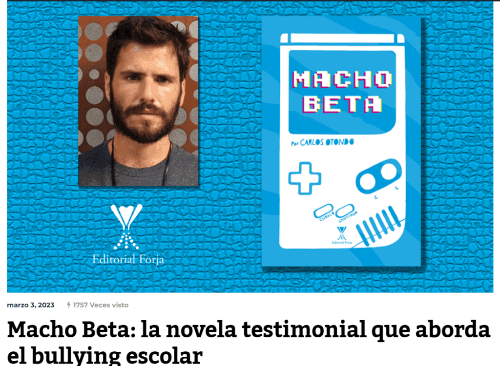 Macho Beta: la novela testimonial que aborda el bullying escolar ...