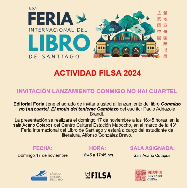 Lanzamiento Conmigo no hai cuartel - Editorial Forja